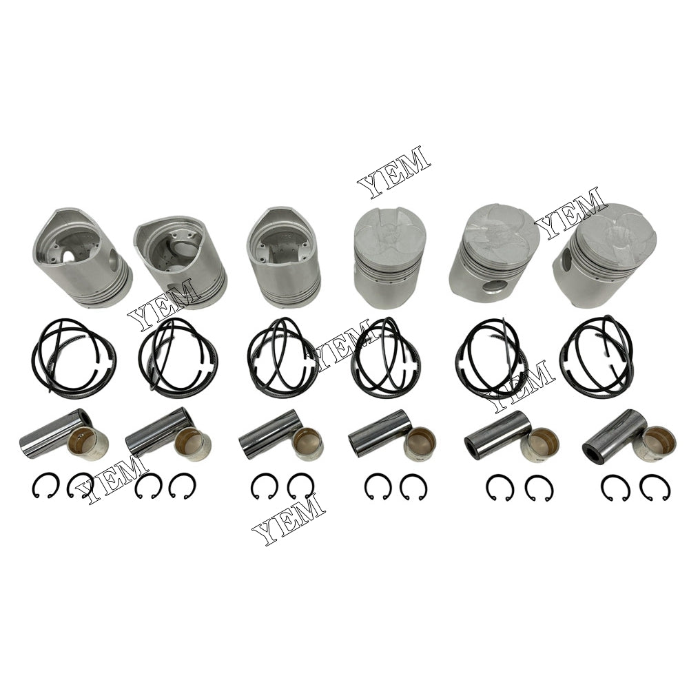 6 pcs DA120 Piston With Rings For Isuzu DA120 diesel engines